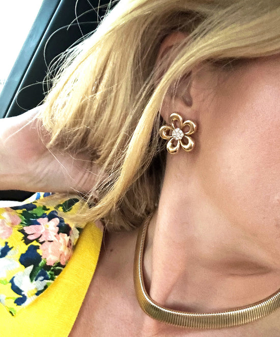 Large Eyelet Flower Earrings – Aurelia Demark